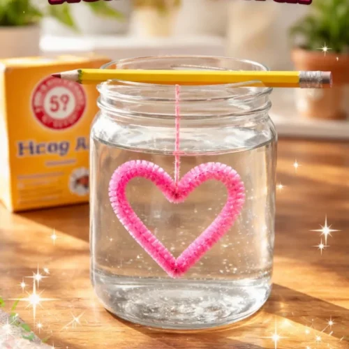 Baking Soda Crystals Heart Growth